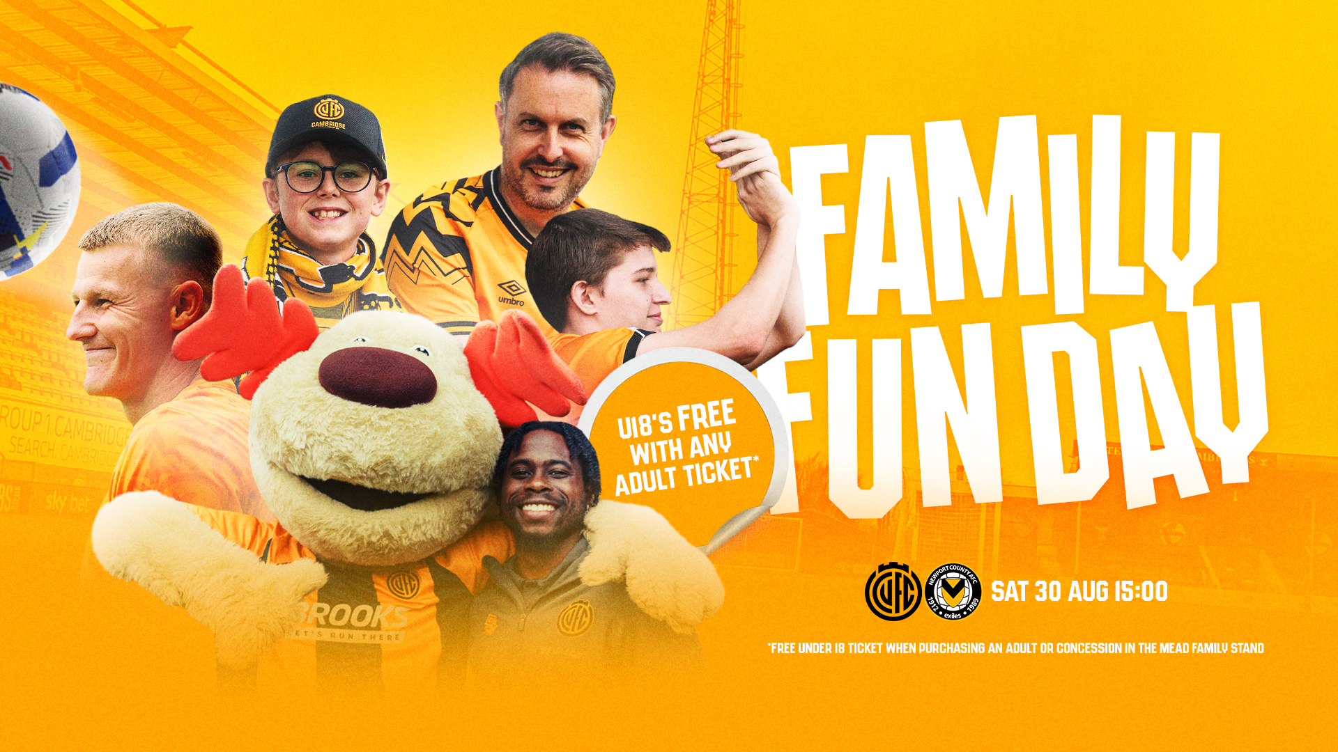 Free U18s tickets for Family Fun Day fixture vs Newport | Cambridge United F.C.